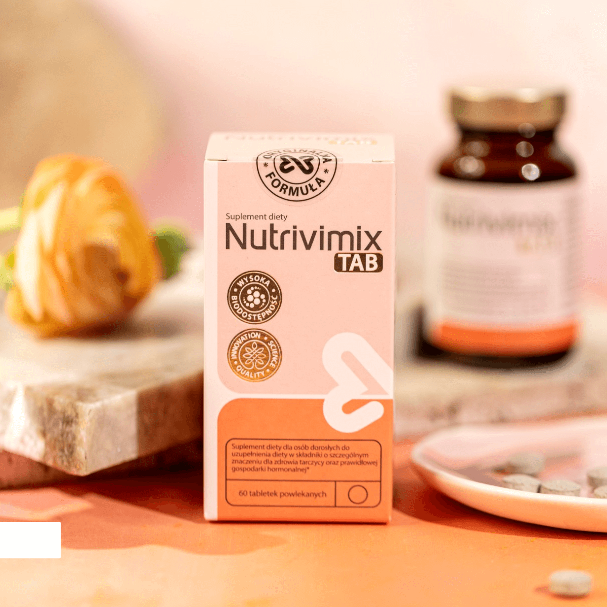 ZESTAW Nutrivimix TAB Wsparcie Prawidłowej Pracy Tarczycy i Gospodarki ...